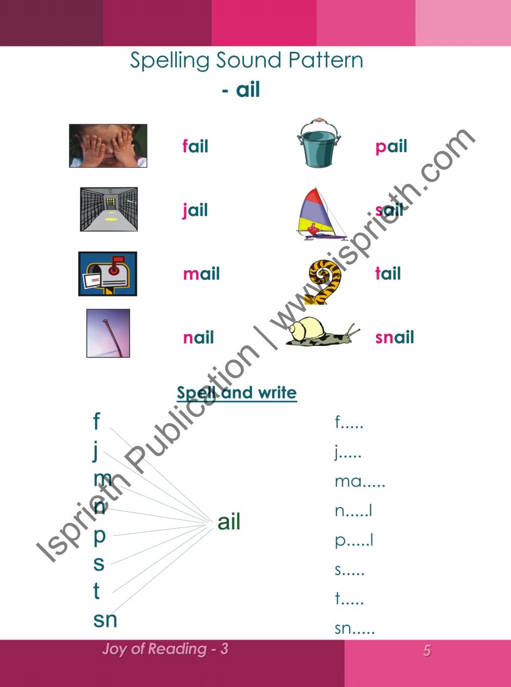 Volume 3 – Joy of Reading – Free Phonics Worksheets - Isprieth Academy