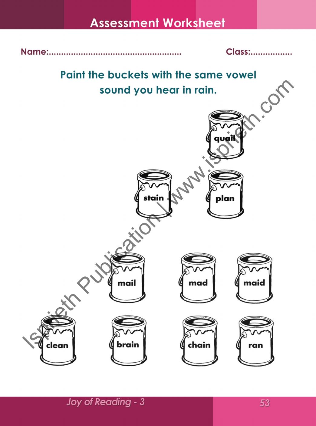 Volume 3 – Joy of Reading – Free Phonics Worksheets - Isprieth Academy